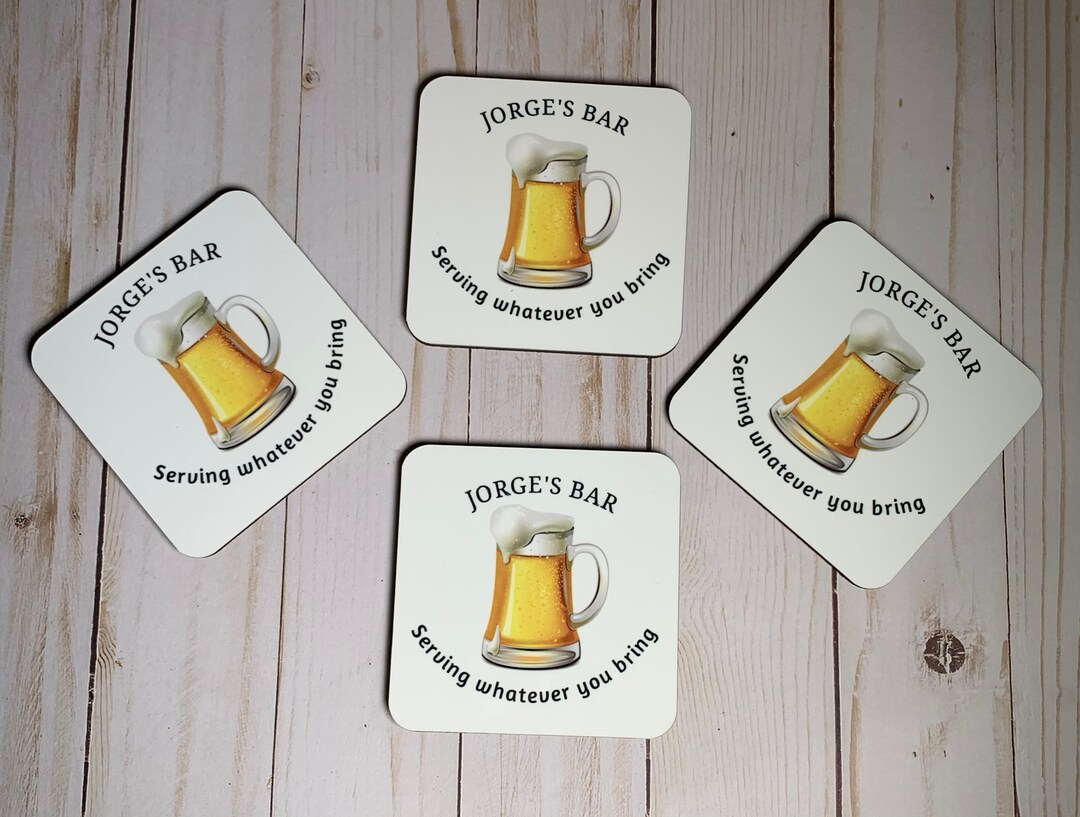 Personalized Bar Coasters, Funny Coaster, Beer Lovers Coasters, Family ...