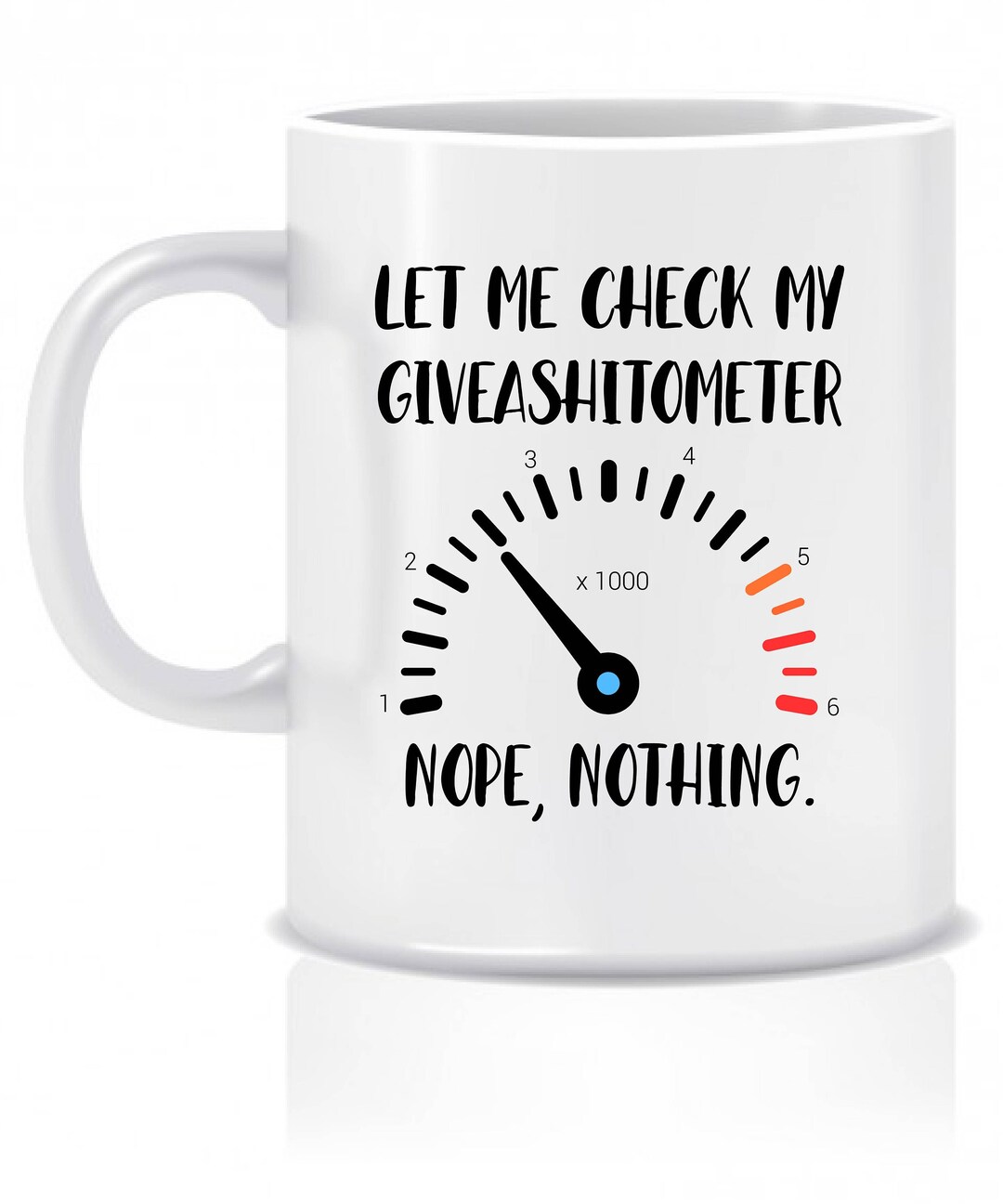 Let Me Check My Giveashitometer Nope, Nothing Funny Mug - Etsy