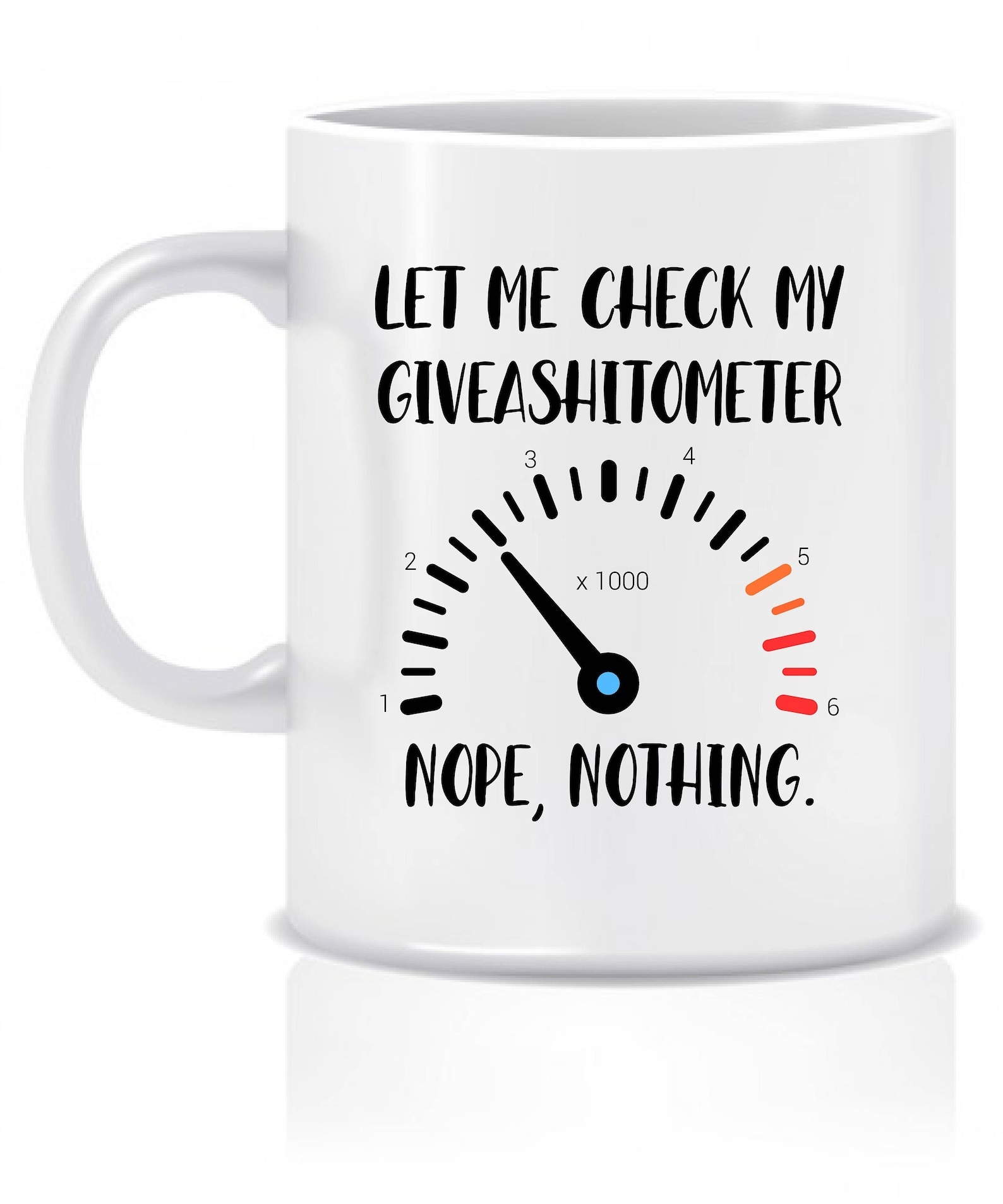 Let Me Check My Giveashitometer Nope, Nothing Funny Mug - Etsy