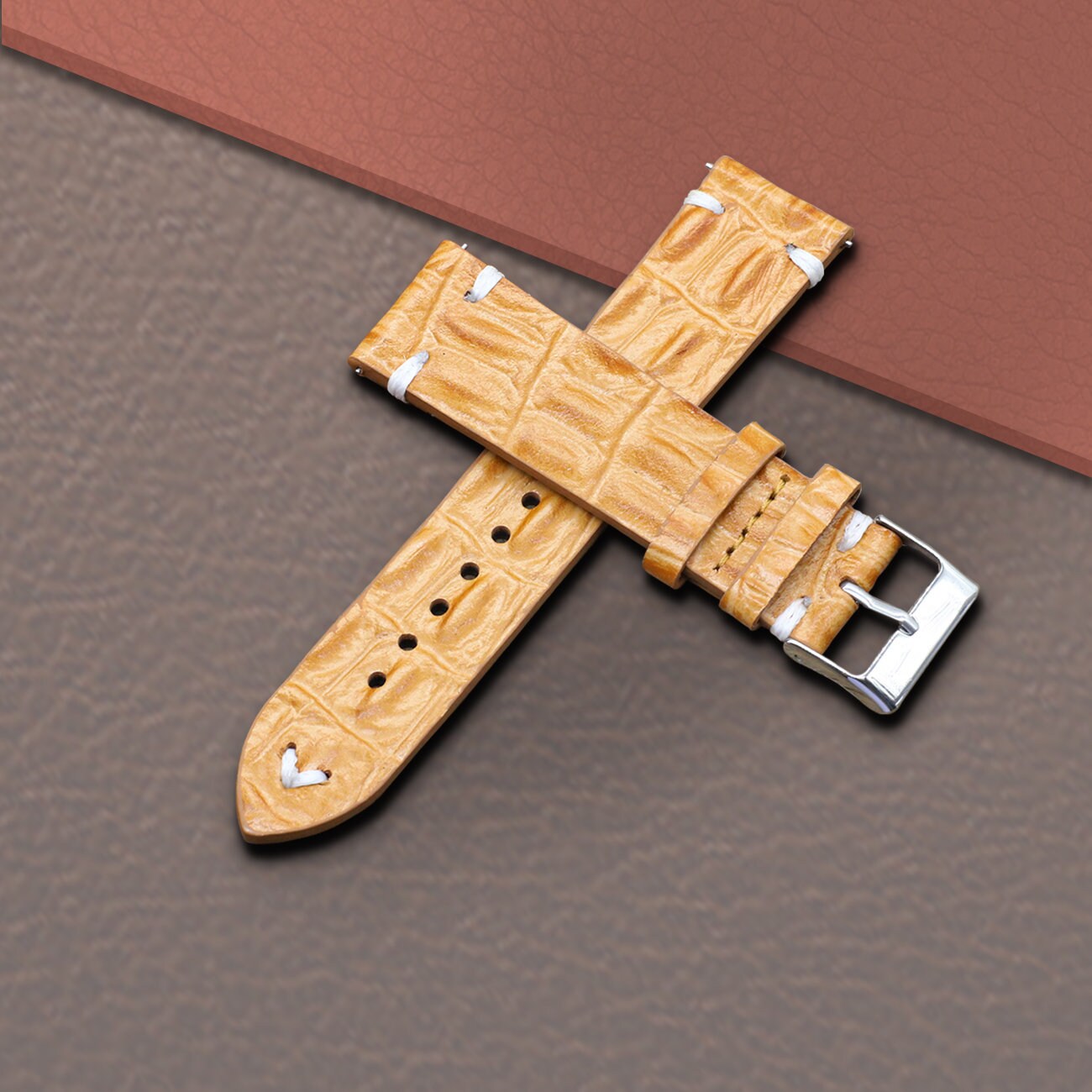 Mens Genuine Leather Watch Strap Handmade Black Brown Tan 18mm 20mm ...