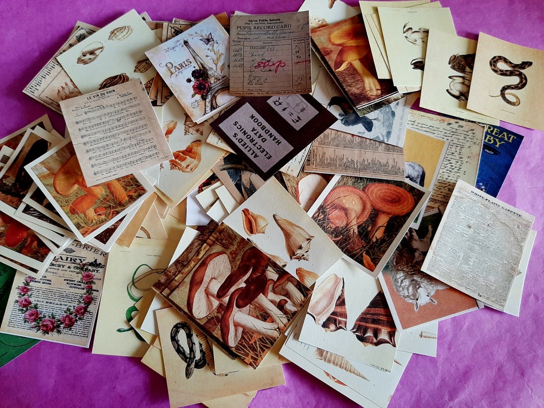 120 Vintage Paper Stickers for Scrapbooking, Journaling and Decorations ...