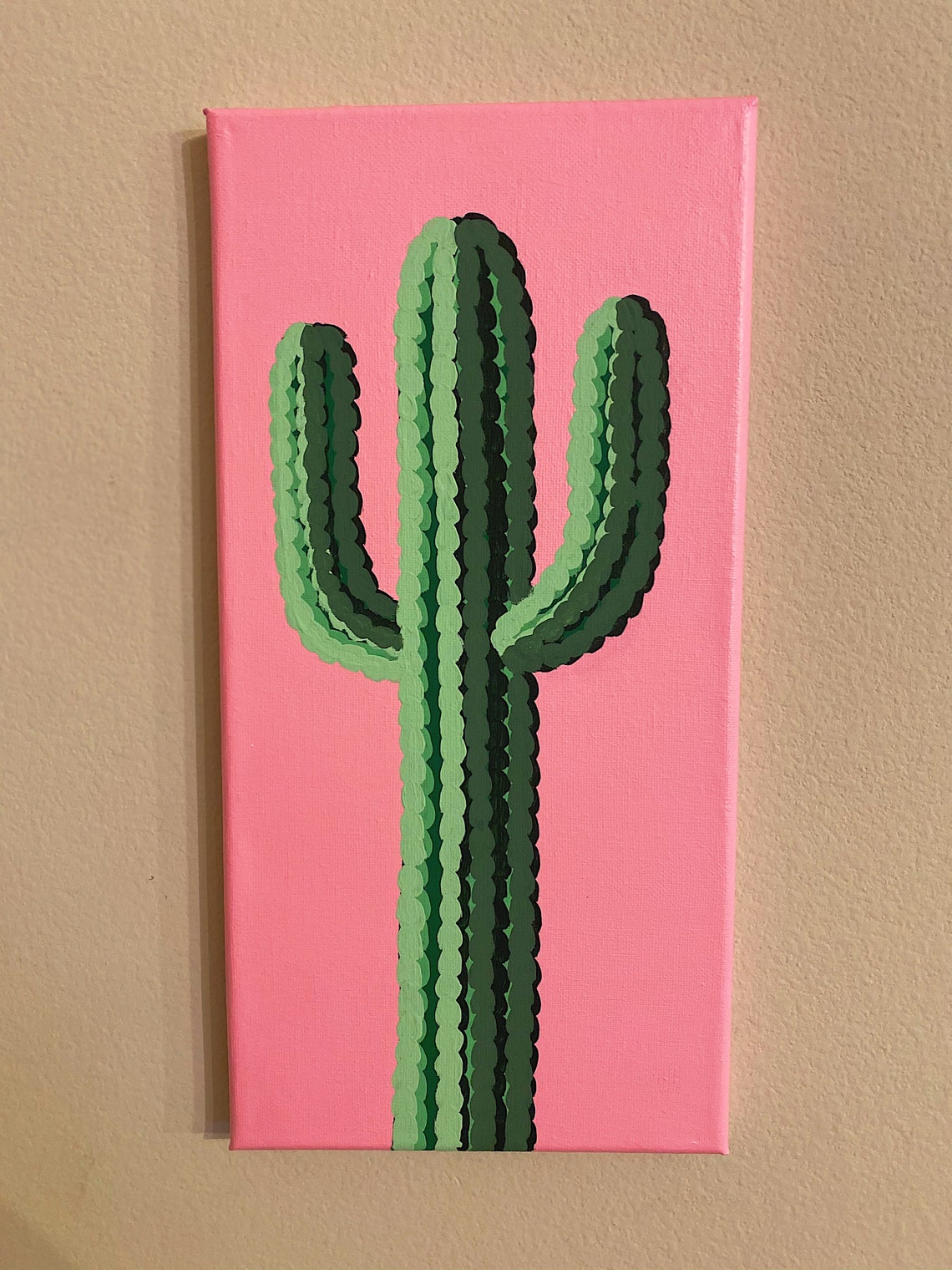 Colorful Cactus Canvas - Etsy