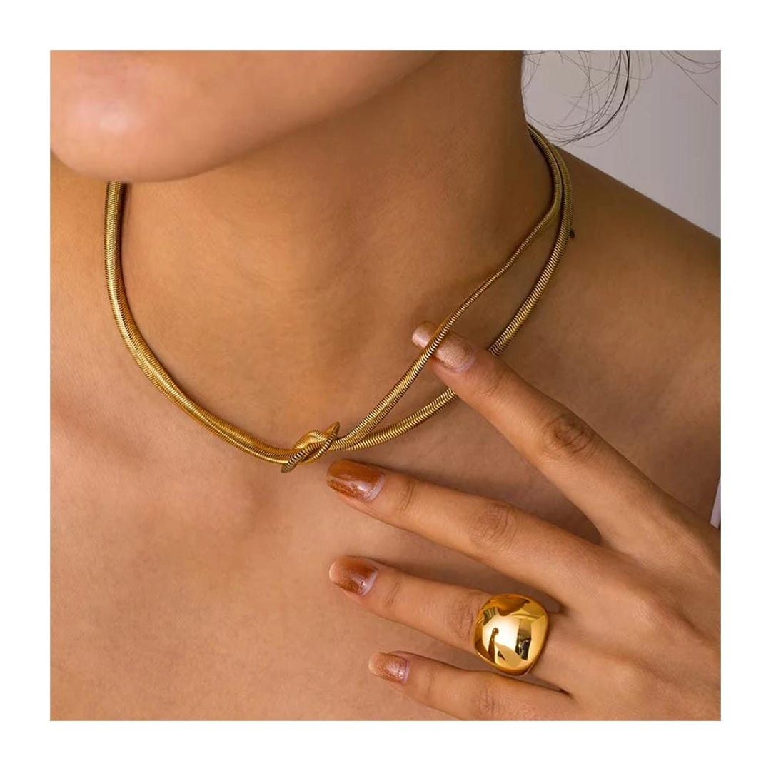 Discreet Sub Day Collar – Minimalist Knot Choker Necklace, Dom Sub ...
