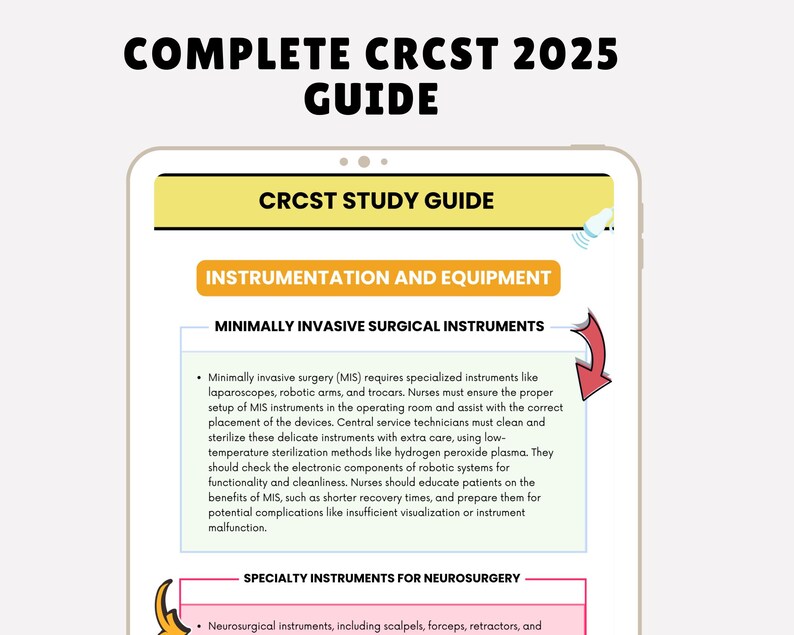 CRCST Study Guide 2025-26, SPD Review (PDF) - Etsy