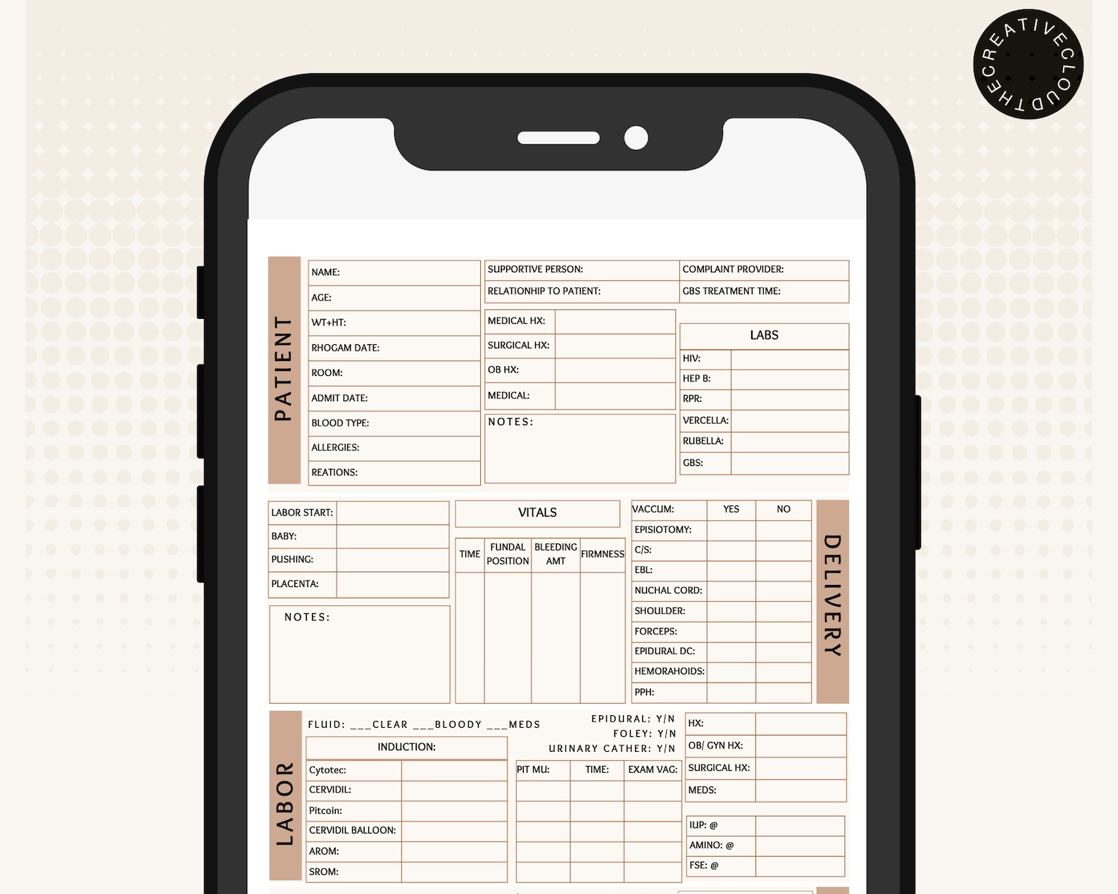 Labor and Delivery Report Sheet for Nurses (PDF & PNG) - Etsy