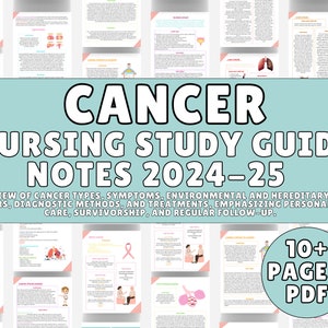Cancer Study Guide, Nursing Study Guide, Oncology Nursing Notes ...