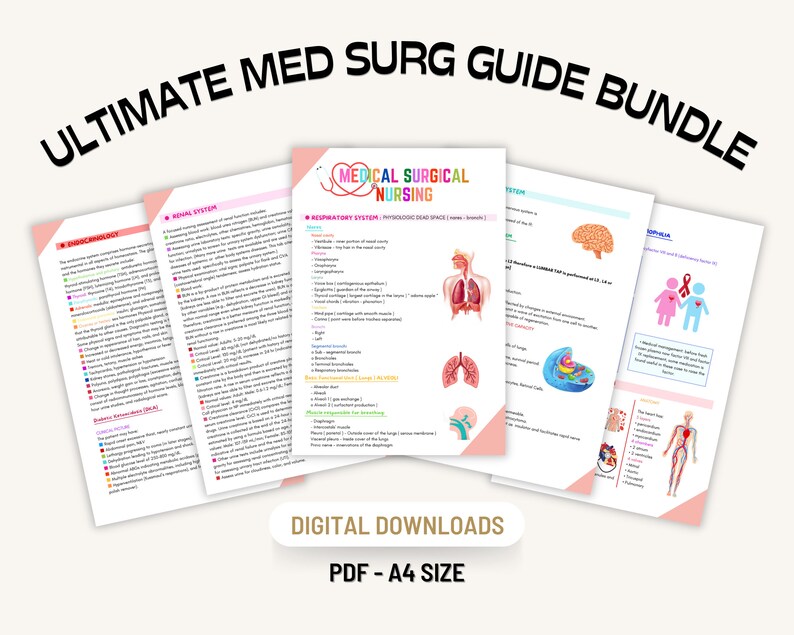 Med Surg With Anatomy Physiology Bundle Nursing Notes - Etsy