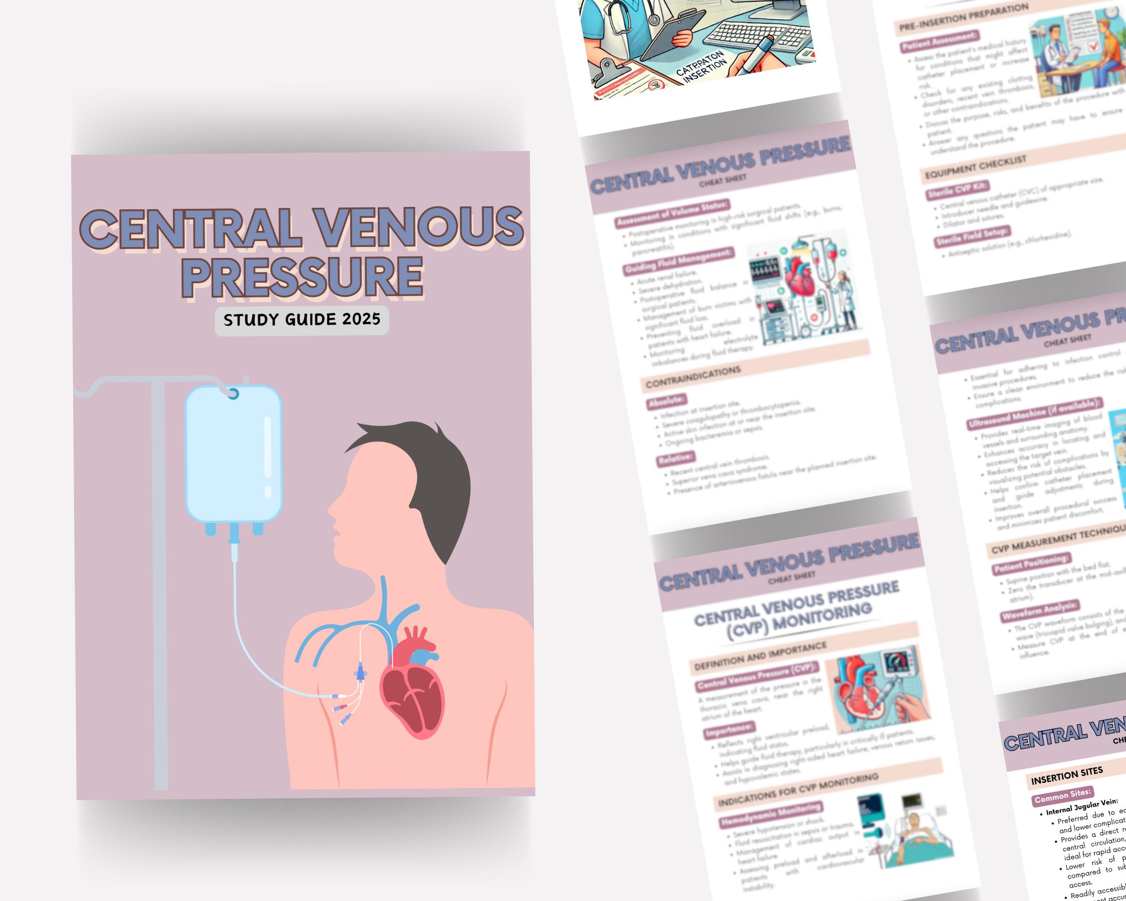 CVP Cheat Sheet, CVICU Nurse Notes, Central Venous Pressure Cheat Sheet ...