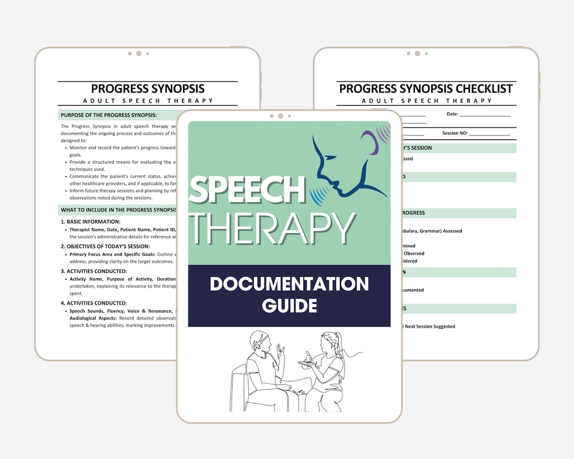 Documentation Guide, Speech Therapy Documentation Examples, SLP ...