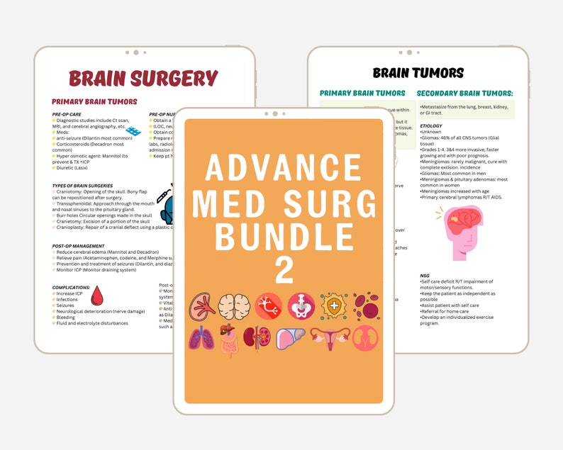 Med-surg II Study Bundle 2024, Nursing Study Guide, Med Surg Notes ...