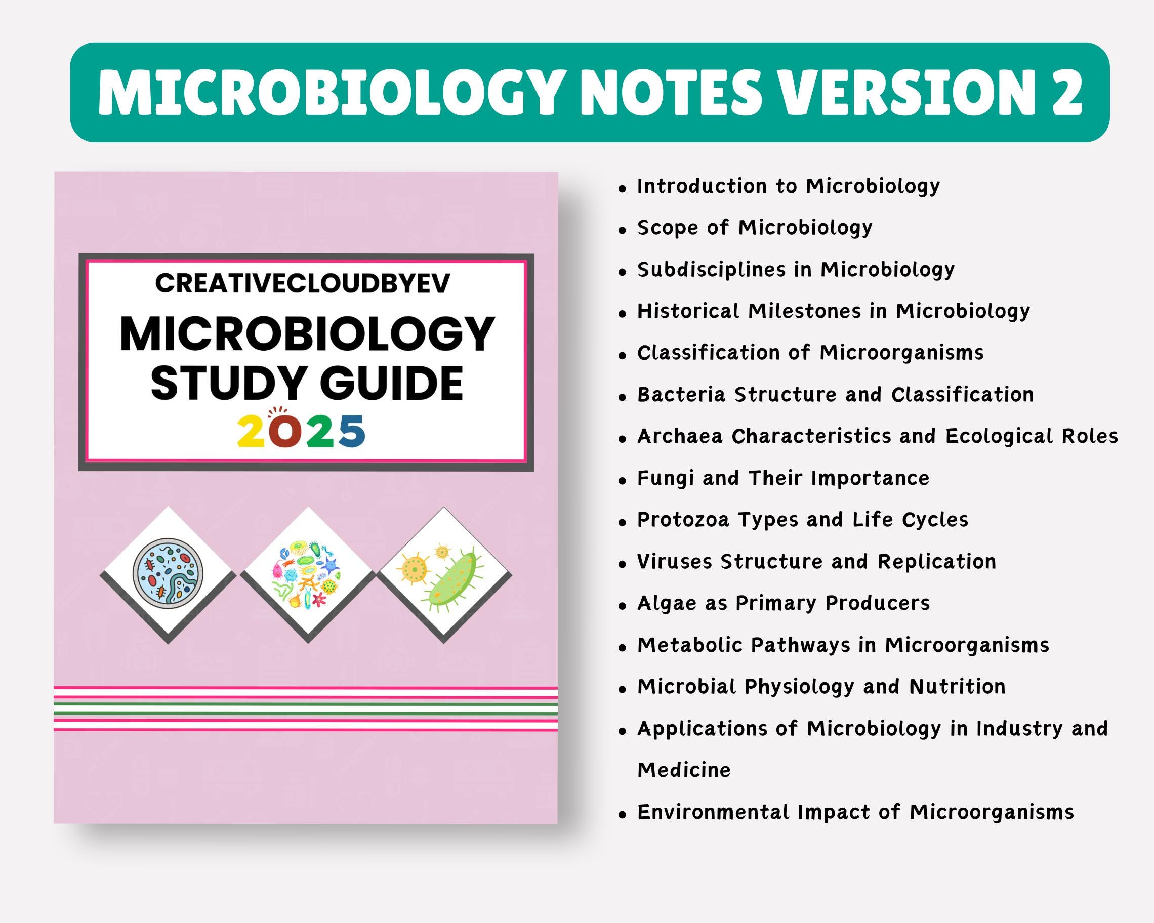 Microbiology Masterclass Cheat Sheet Bundle: Medical Student Study ...