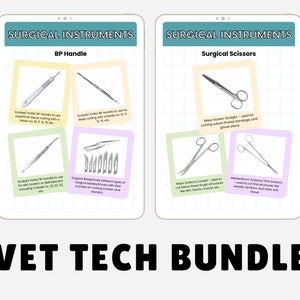 Vet Tech Notes Bundle: VTNE Prep, Vet Med Study Guide (digital Download ...
