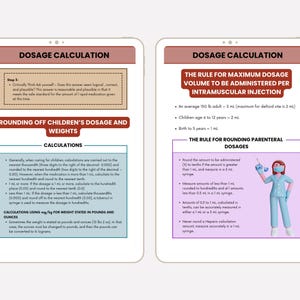 Dosage Calculation Study Guide: Nursing School Notes (PDF & PNG) - Etsy