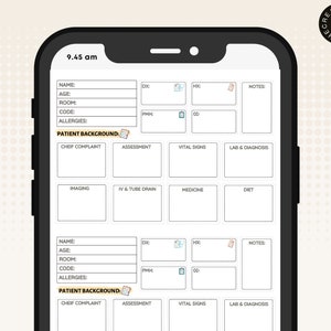 ER Nurse Report Sheet: Patient Organizer (PDF Downloads) - Etsy