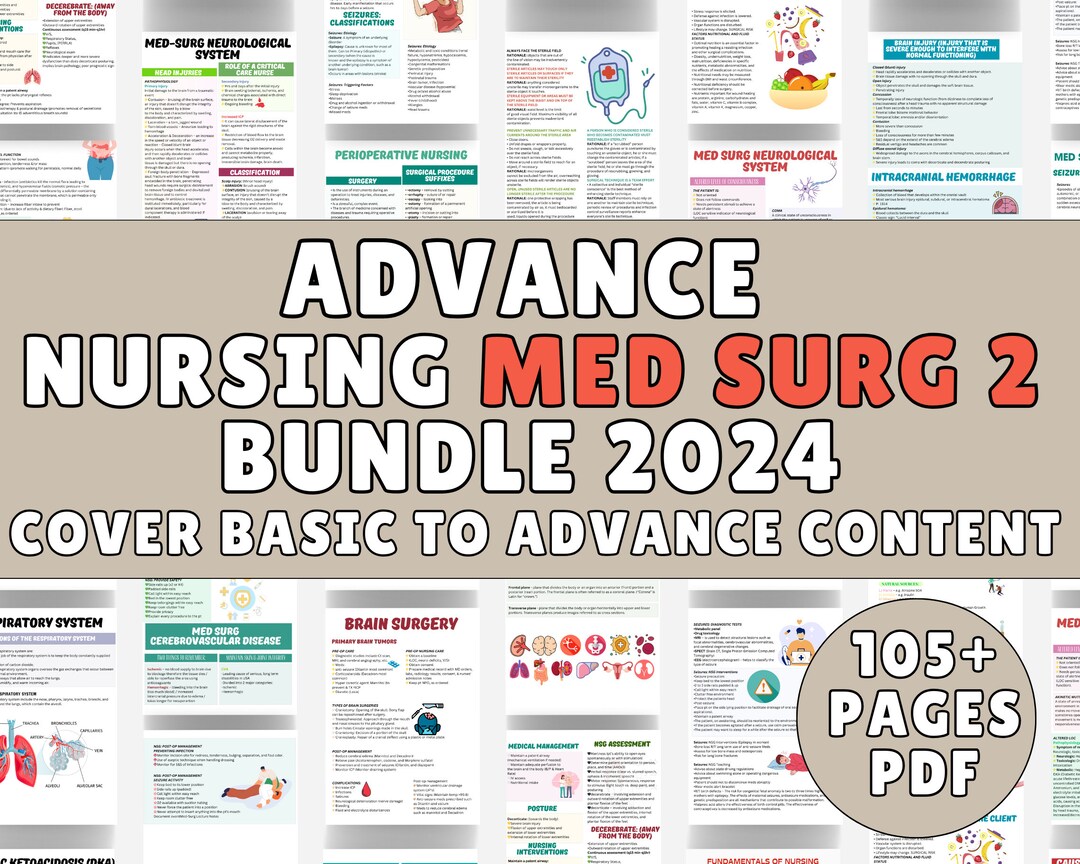 Med-surg II Study Bundle 2024, Nursing Study Guide, Med Surg Notes ...