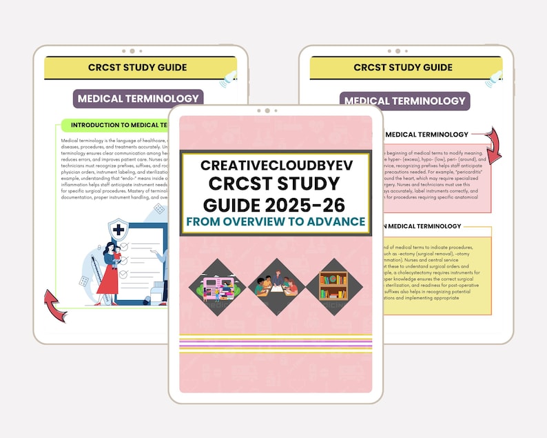 CRCST Study Guide 2025-26, SPD Review (PDF) - Etsy