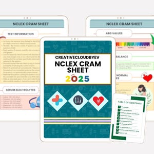 NCLEX Cram Sheet: Nursing Study Guide (digital Download) - Etsy