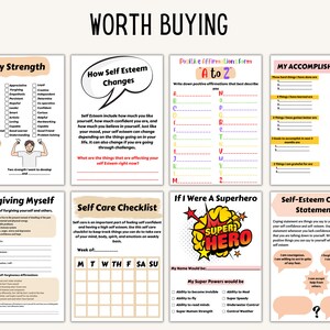Self Esteem Workbook, CBT, DBT Therapy Worksheets, 2026 Editio (PDF) - Etsy