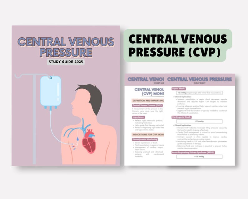 CVP Cheat Sheet, CVICU Nurse Notes, Central Venous Pressure Cheat Sheet ...