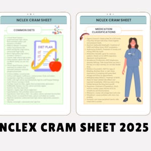NCLEX Cram Sheet: Nursing Study Guide (digital Download) - Etsy