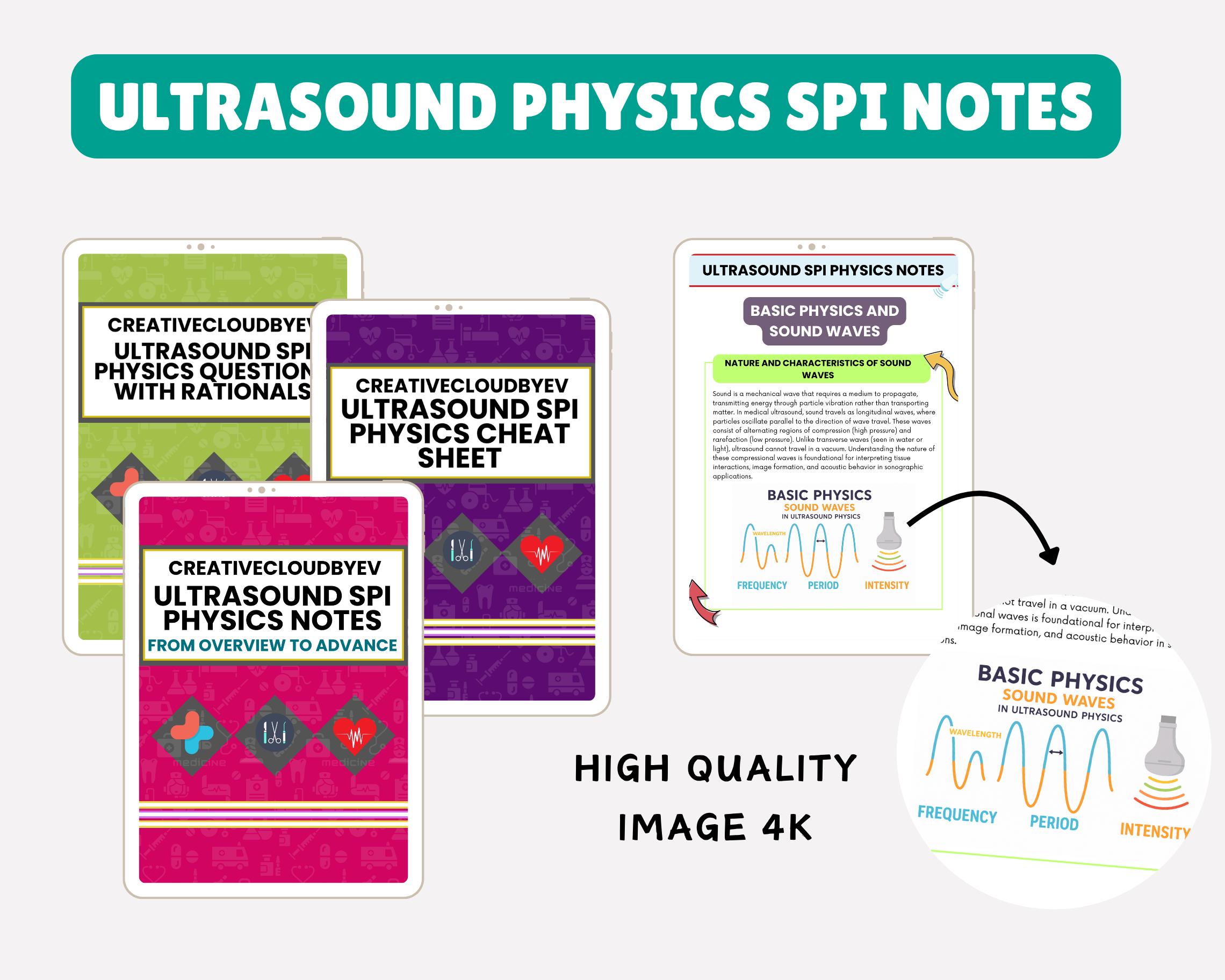 Ultrasound Physics SPI Study Notes: Sonography Exam Prep (digital ...