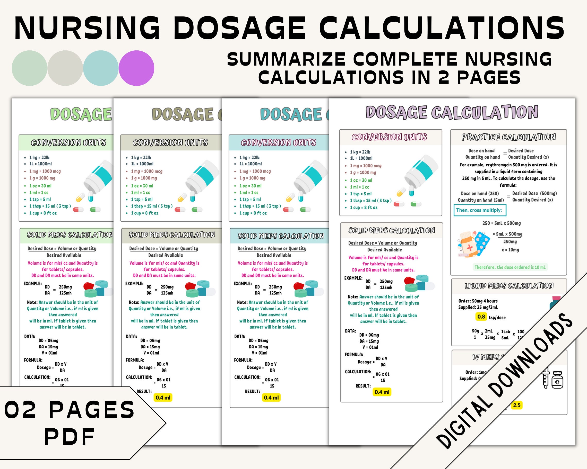Dosage Calculations Nursing Dosage Calculations Dosage Calculation