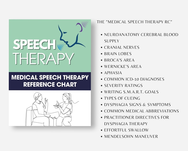 Medical Speech Therapy Reference Chart, PDF, Adult Speech Therapy Cheat ...