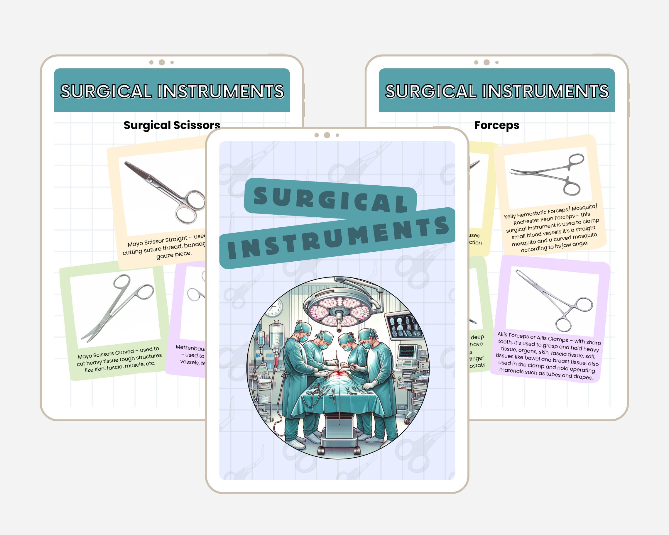 Vet Tech Surgical Instruments Guide: Cheat Sheet & Study (digital ...
