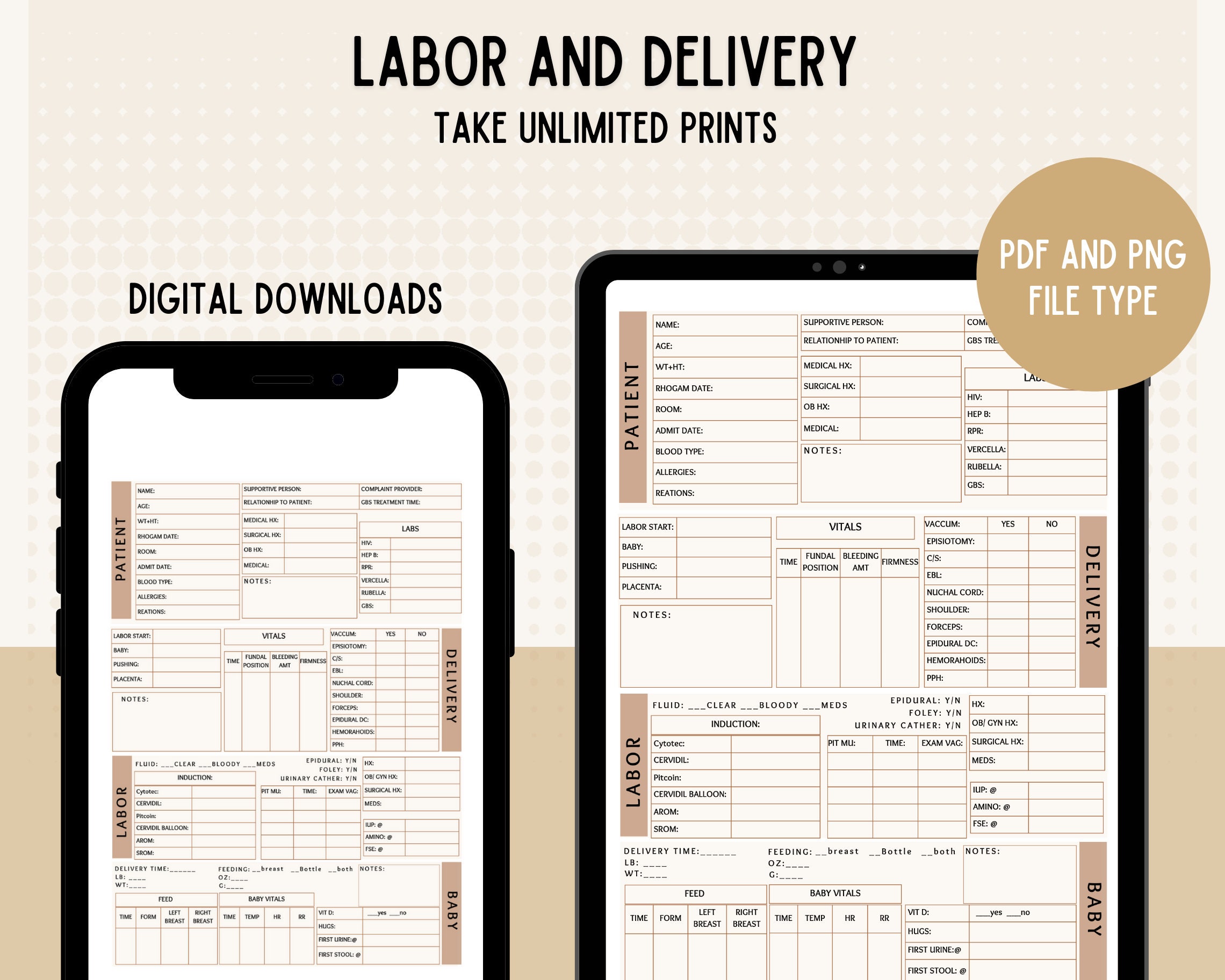 Labor and Delivery Report Sheet Labor Report Sheet Labor - Etsy