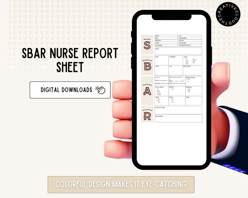 SBAR Nurse Report SBAR Nursing Nurse Report Sheet Nurse - Etsy