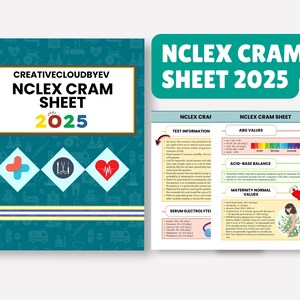 NCLEX Cram Sheet: Nursing Study Guide (digital Download) - Etsy