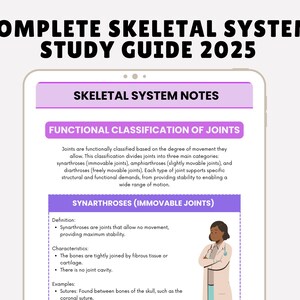 Skeletal System Notes 2025 Edition, 80+ Pages, Intro to Skeletal System ...