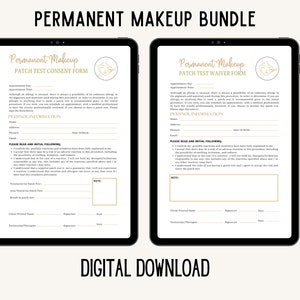 Editable Permanent Makeup Bundle Esthetician Forms Microblading Forms PMU Consent Form PMU ...