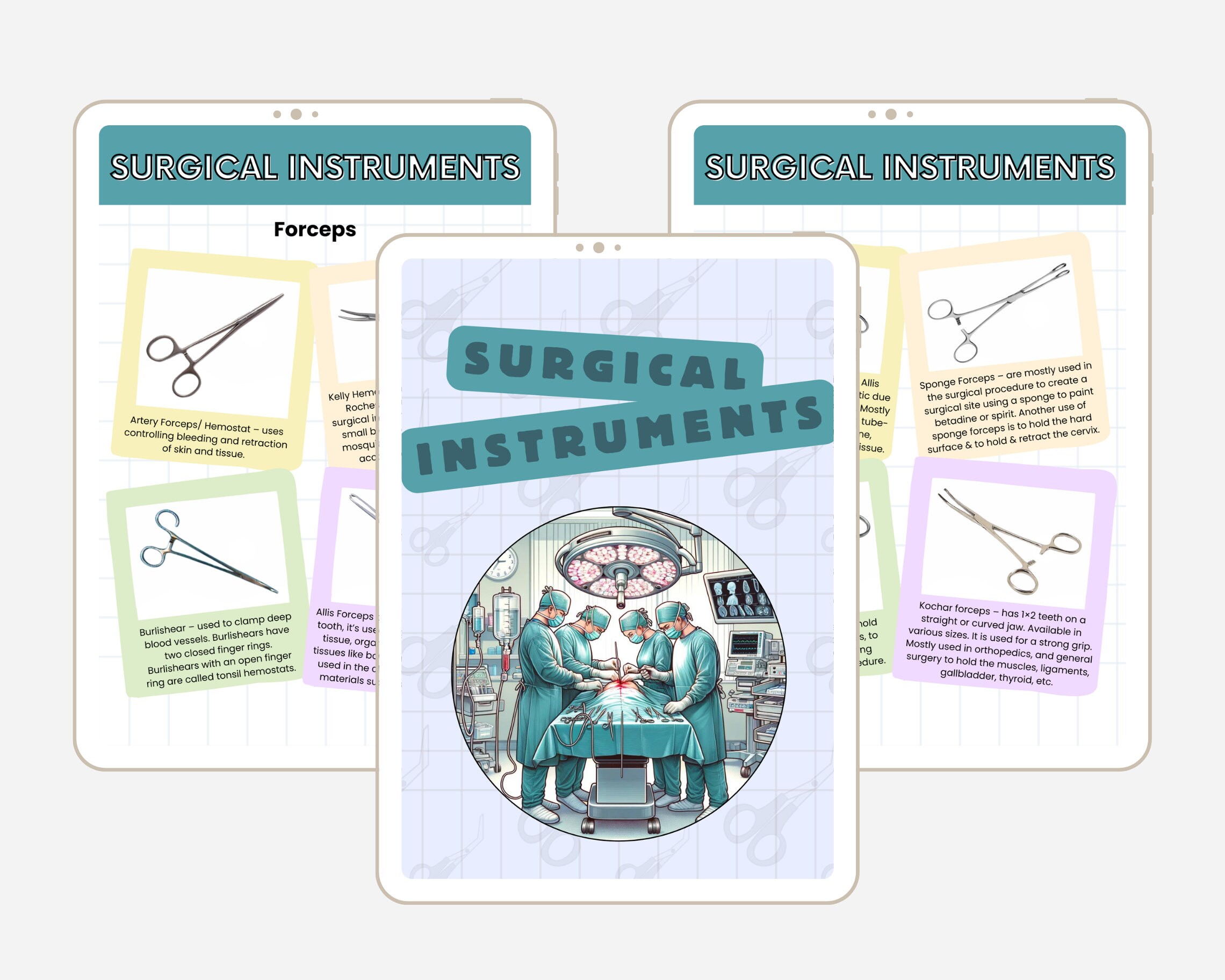 Vet Tech Surgical Instruments Guide: Cheat Sheet & Study (digital ...