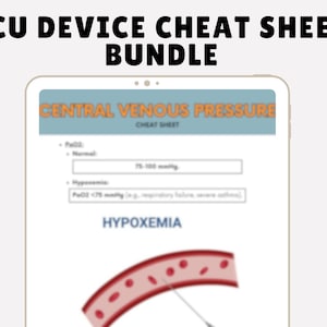ICU Cheat Sheet Bundle, CVICU Nurse Notes, CCRN Study Guide, Ccrn ...