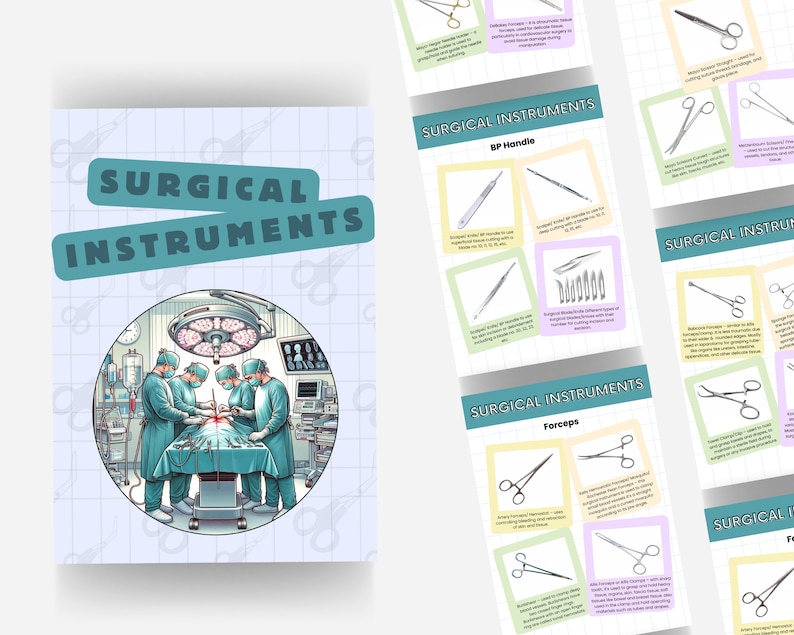 Vet Tech Surgical Instruments Guide: Cheat Sheet & Study (digital ...