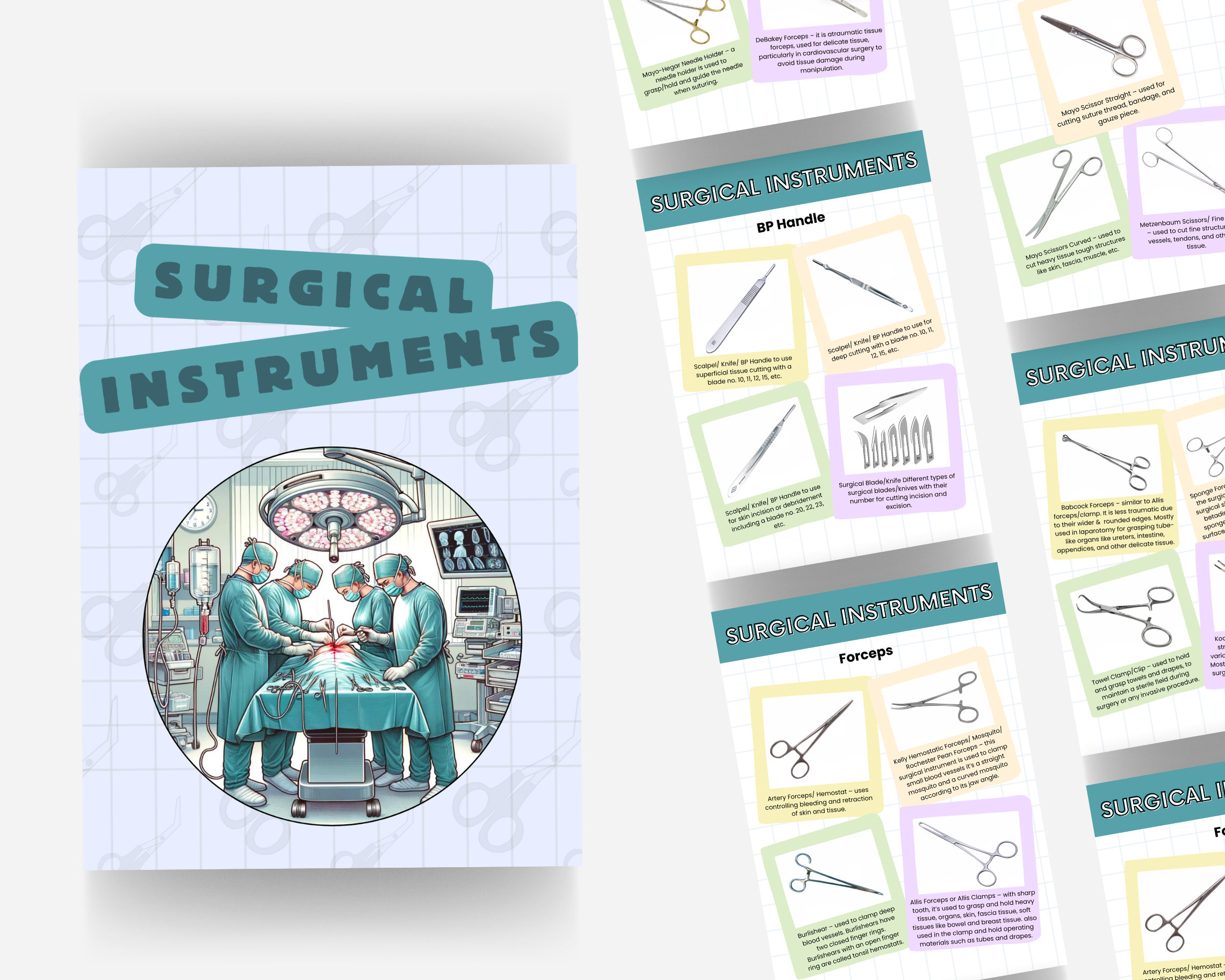 Vet Tech Surgical Instruments Guide: Cheat Sheet & Study (digital ...