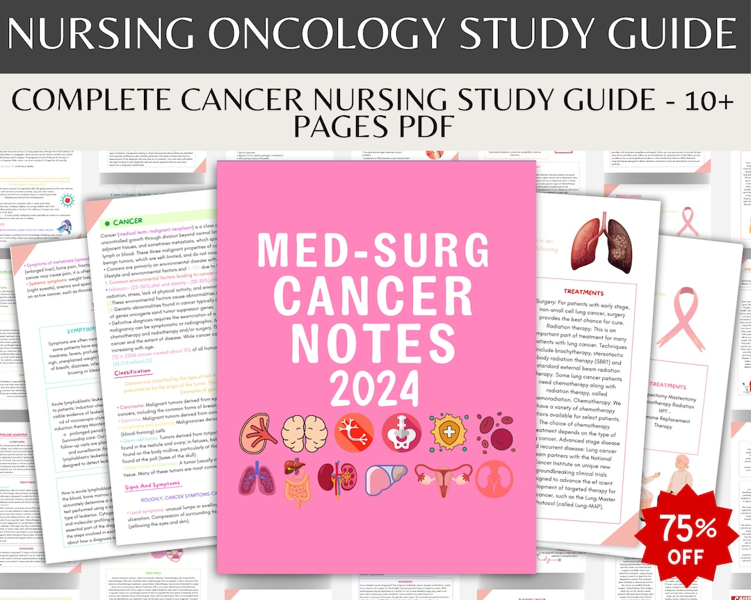 Cancer Study Guide, Nursing Study Guide, Oncology Nursing Notes ...