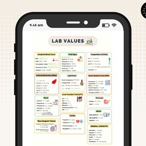 Lab Value Template - Nursing Cheat Sheet - Lab Values - Lab Value ...