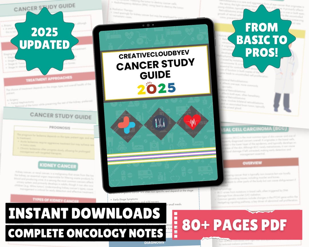 Cancer Study Guide, Nursing Study Guide, Oncology Nursing Notes ...