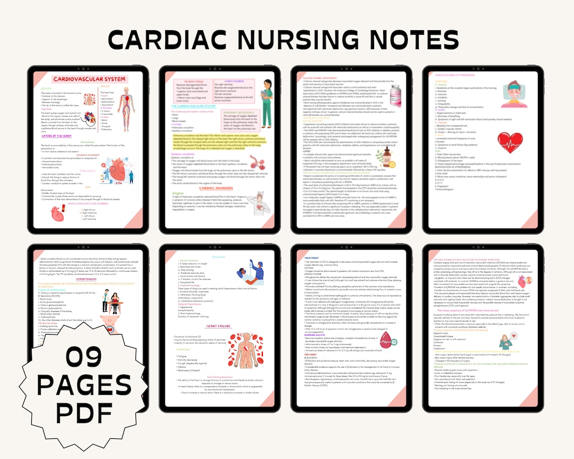 Cardiac Nursing Study Guide Cardiac Disorders Nursing Bundle Cardiology ... Cardiac Nursing Study Guide Cardiac Disorders Nursing Bundle Cardiology ...