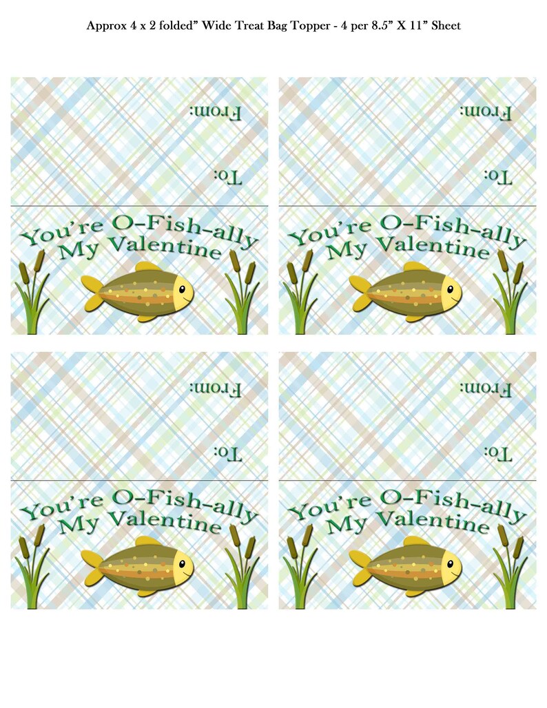 You're O-fish-ally My Valentine Boys Snack Bag Toppers - JPEG and PDF ...