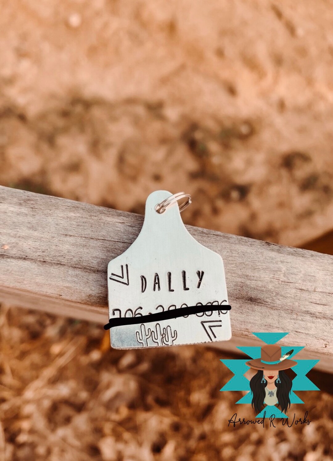 Custom Western Dog ID Tag - Etsy