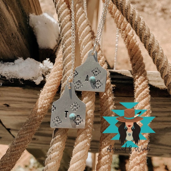 Cow Tag Necklace - Etsy