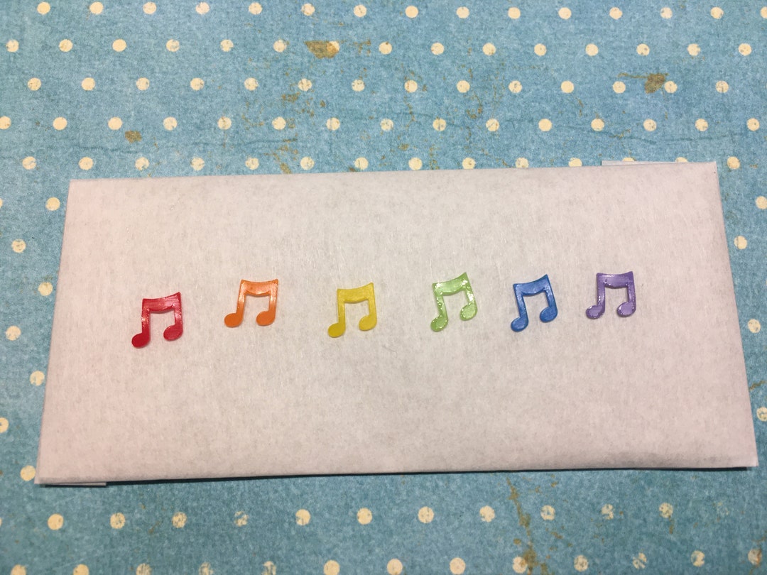 Wax Notes Eighth Notes Rainbow 1 Cm 6 Pieces in a SET - Etsy