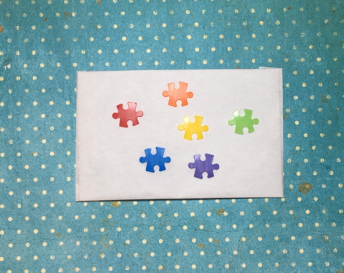 Wachs-Puzzleteile mini 6 Stk. 1cm Regenbogen SET FARBWUNSCH - Etsy ...