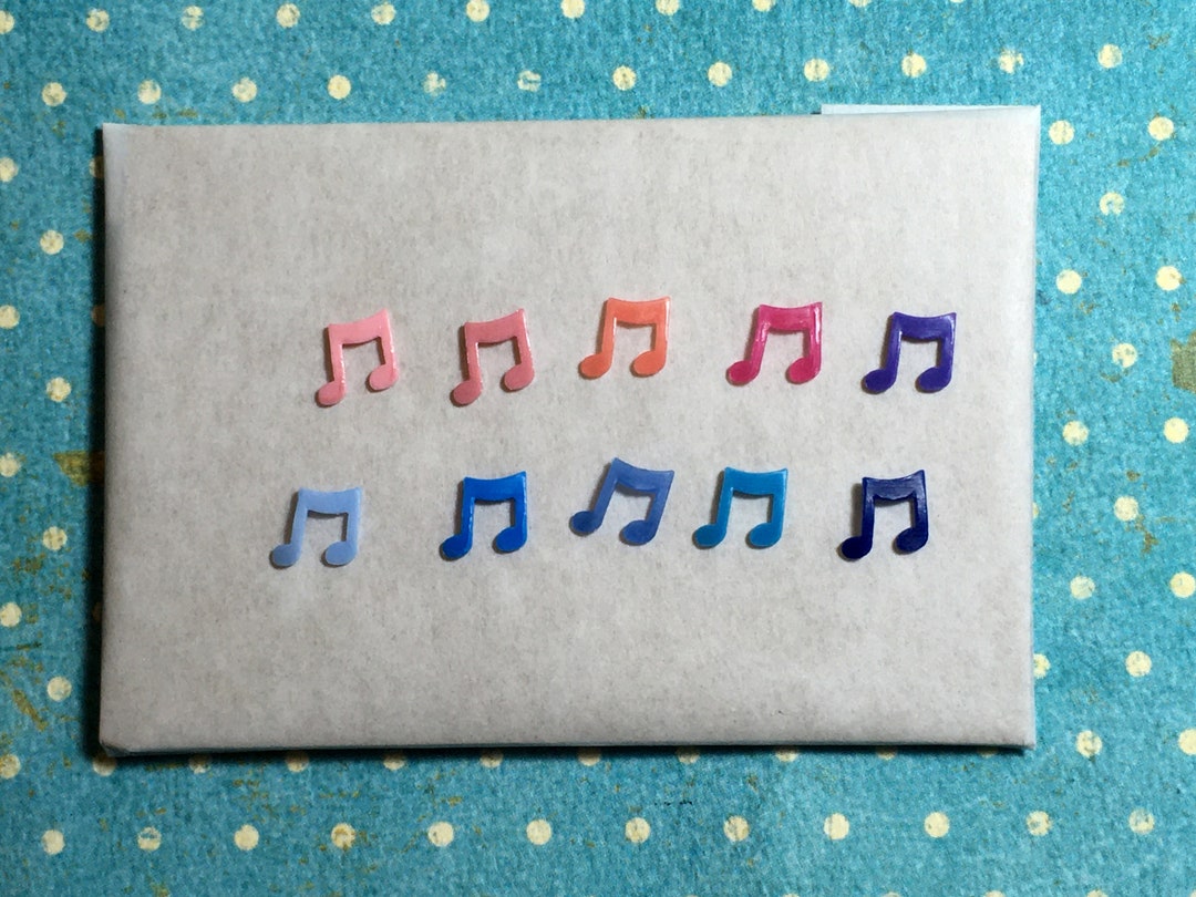 Wax Notes Eighth Notes Pastels 1 Cm 10 Pcs. in SET - Etsy