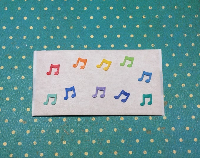 Wax Notes Eighth Notes Colorfully Mixed 1 Cm 10 Pieces in a SET - Etsy