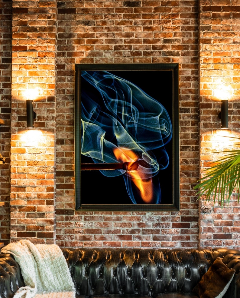 Match Fire, Modern Art, Digital Download, Gift Ideas, Home Decor, Fire ...