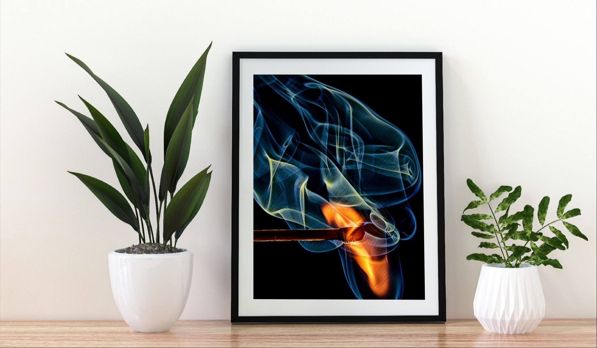 Match Fire, Modern Art, Digital Download, Gift Ideas, Home Decor, Fire ...